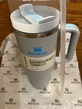 Stanley | Other | Stanley Quencher Tumbler In Light Gray With White Lid ...